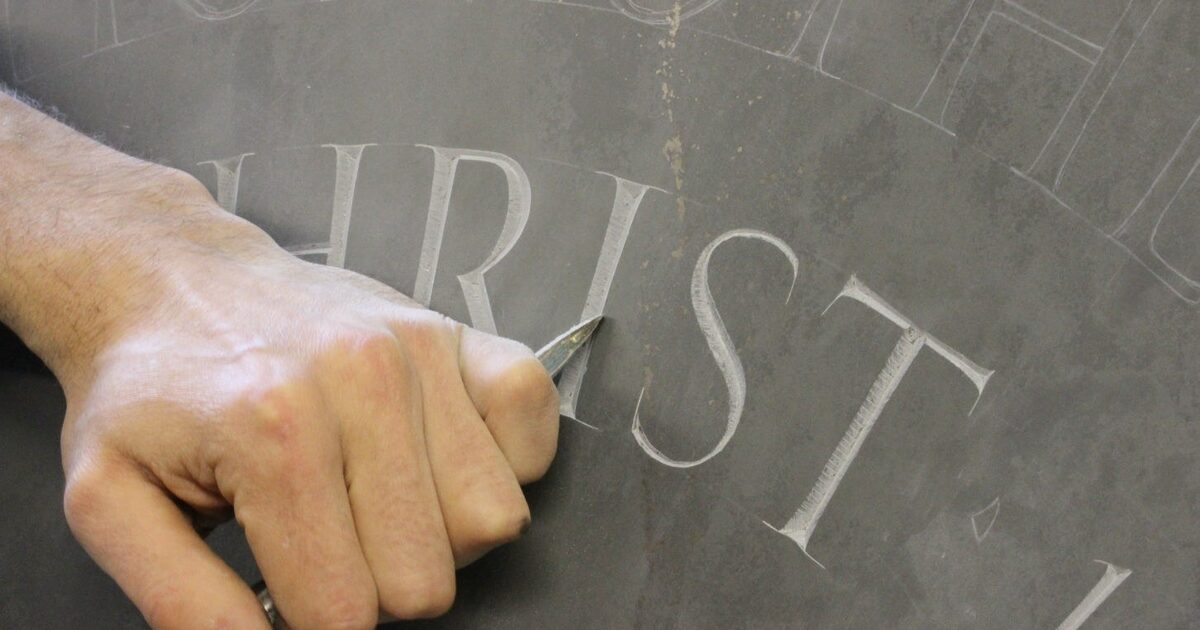 Letter Carving in Slate | Stoneletters